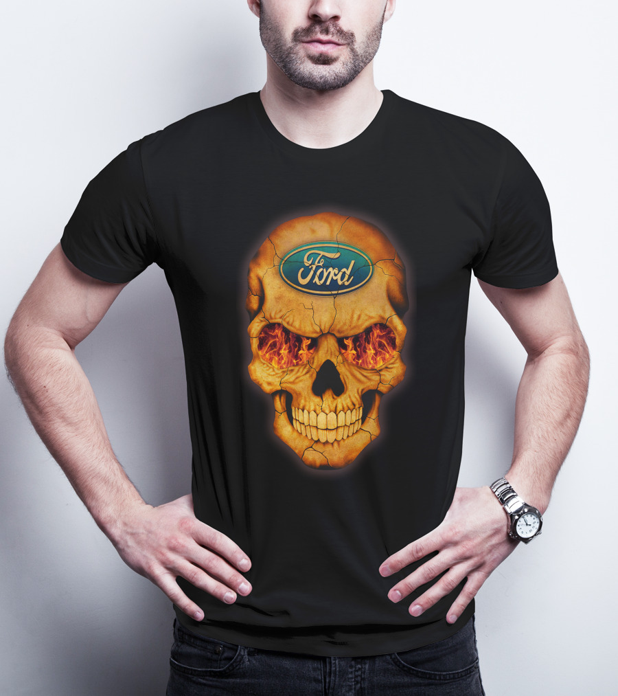 Ford Skull Flaming Eyes T-Shirt