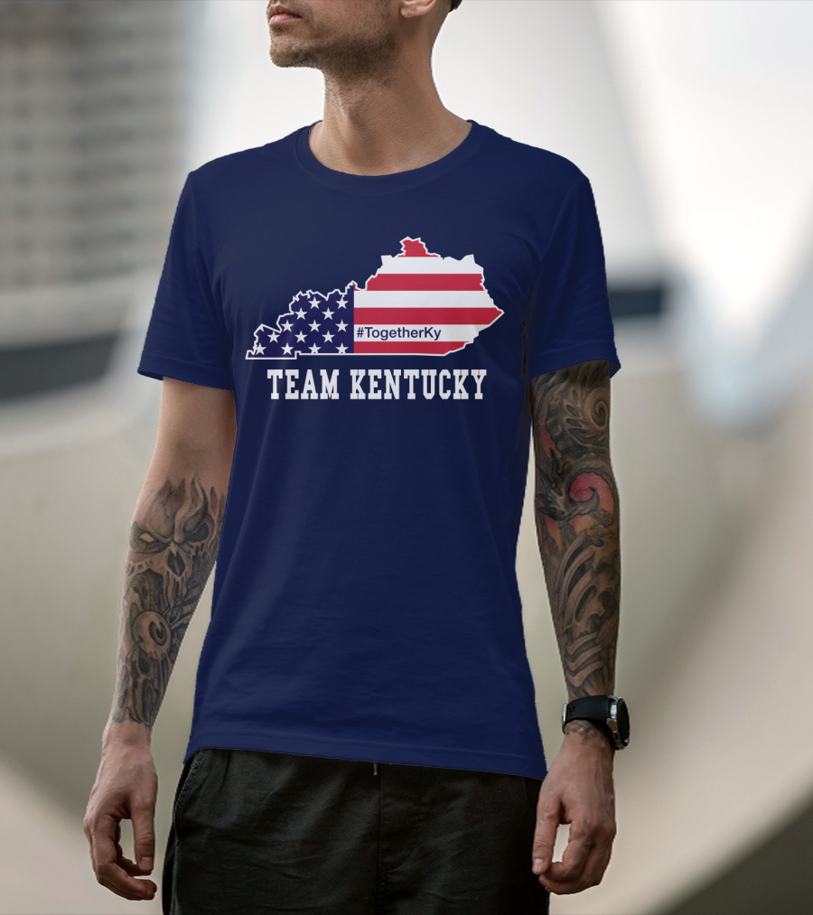 Team Kentucky #TogetherKy USA Map Flag T-Shirt