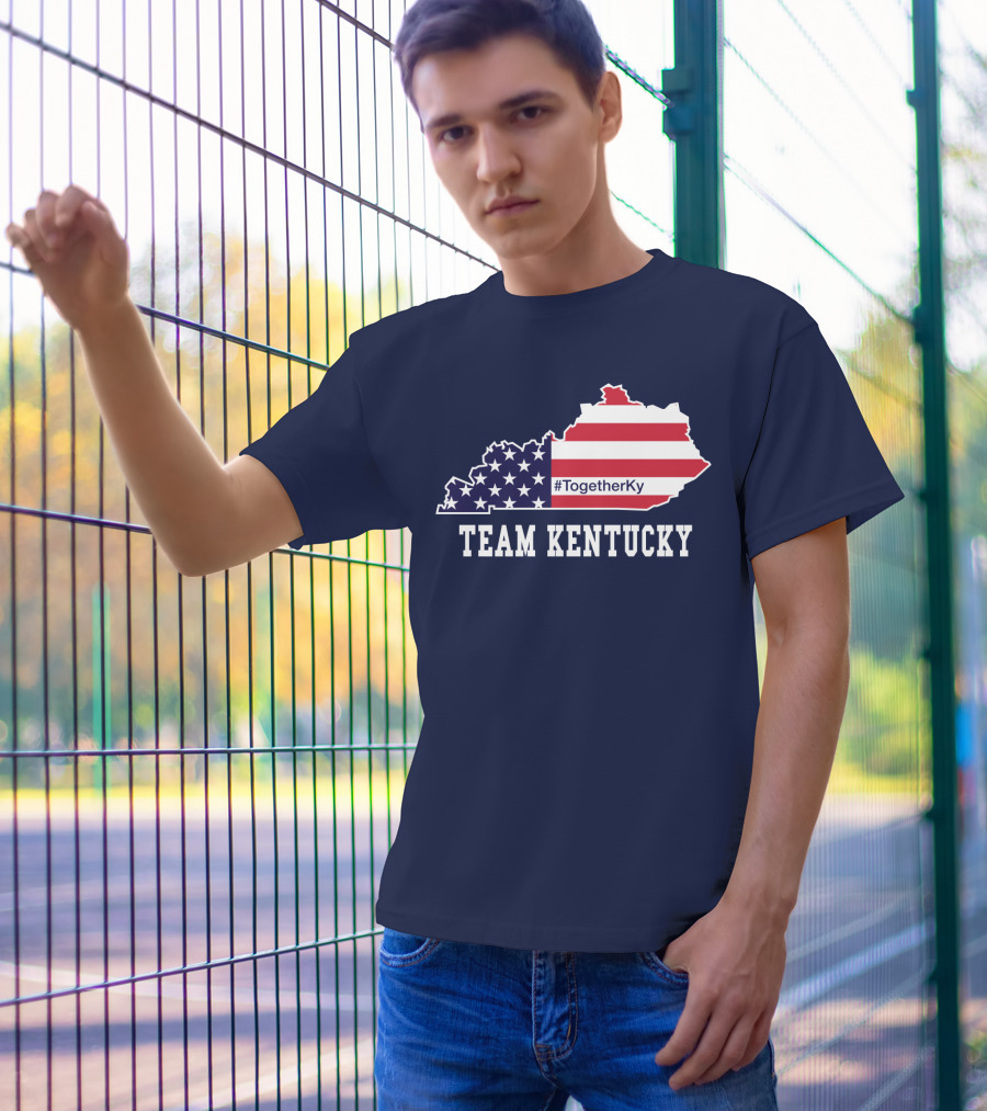 Team Kentucky #TogetherKy USA Map Flag T-Shirt