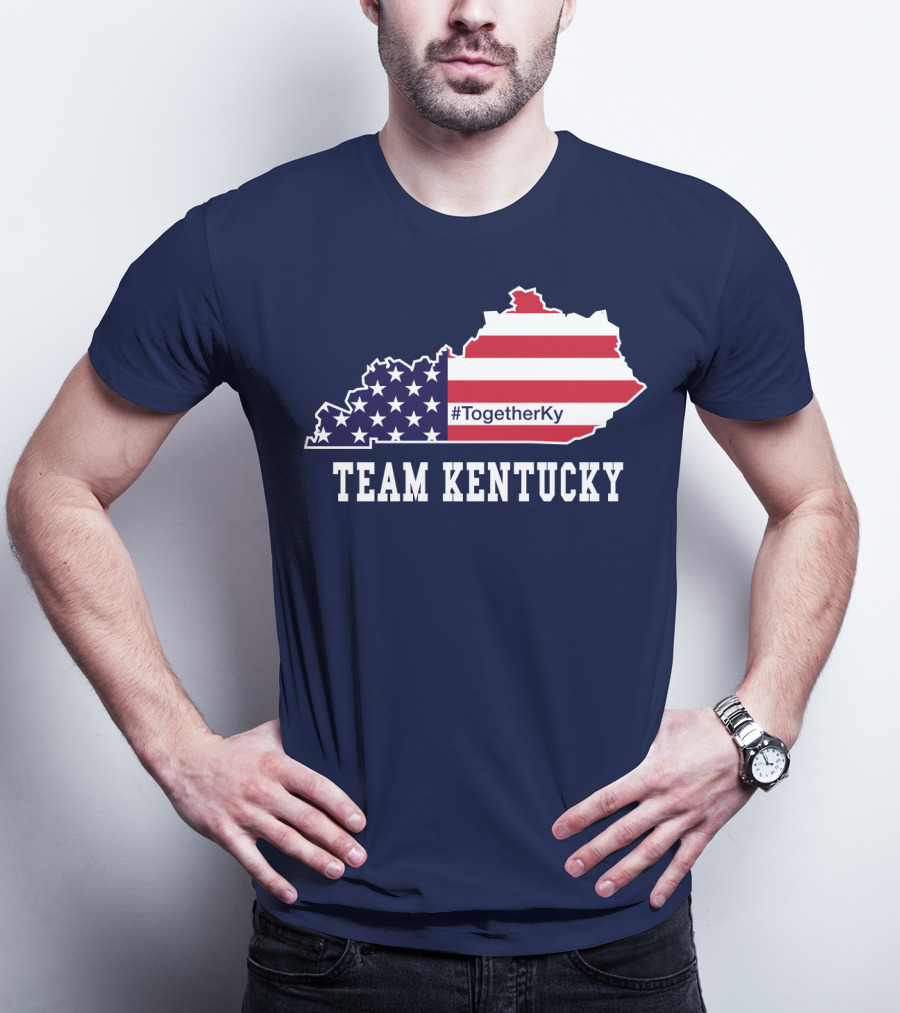 Team Kentucky #TogetherKy USA Map Flag T-Shirt