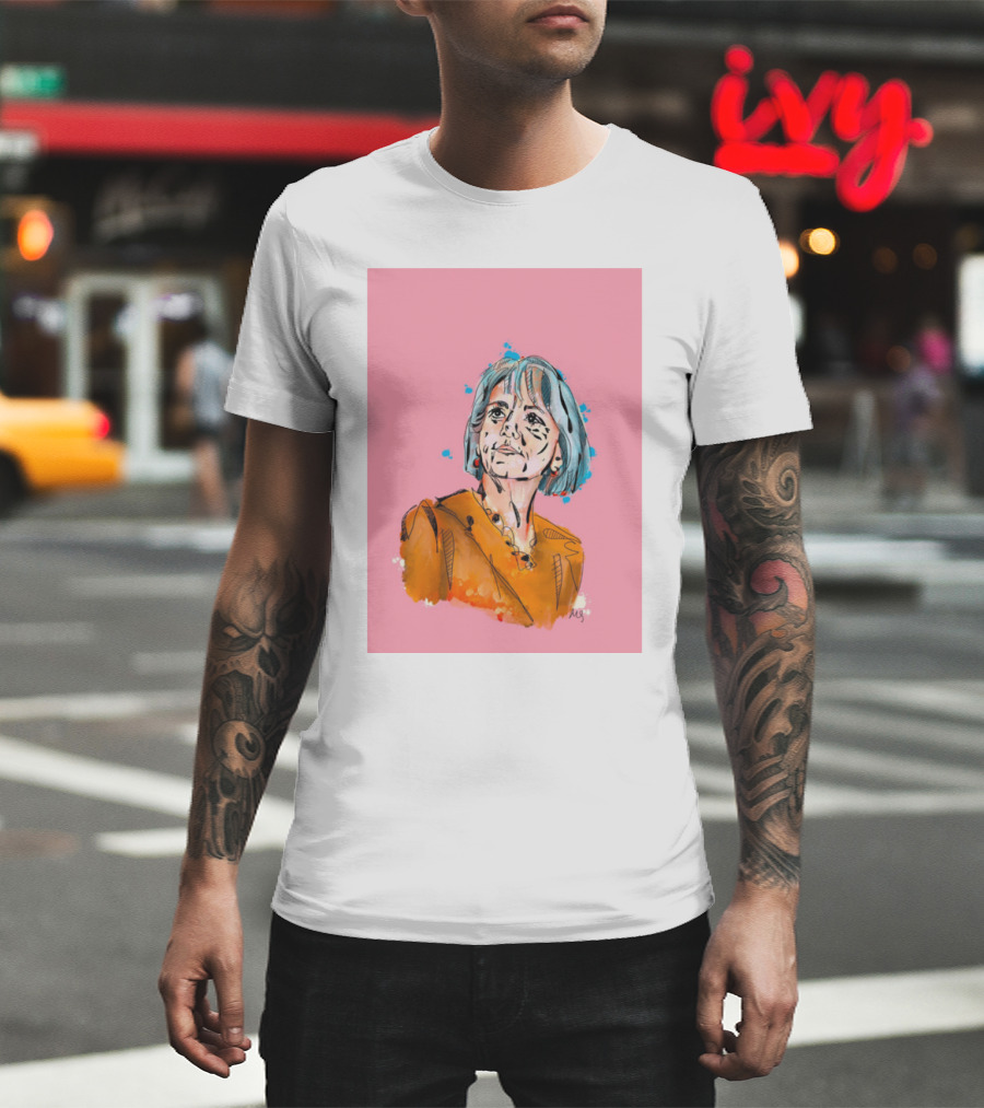 Bonnie Henry Vibrant Portrait On Pink Background T-Shirt