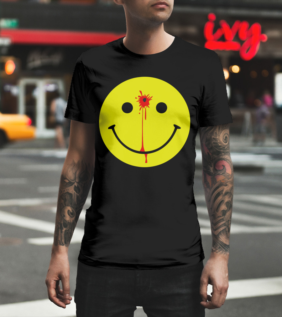 Have A Nice Day Smiley Face Blood Splatter T-Shirt