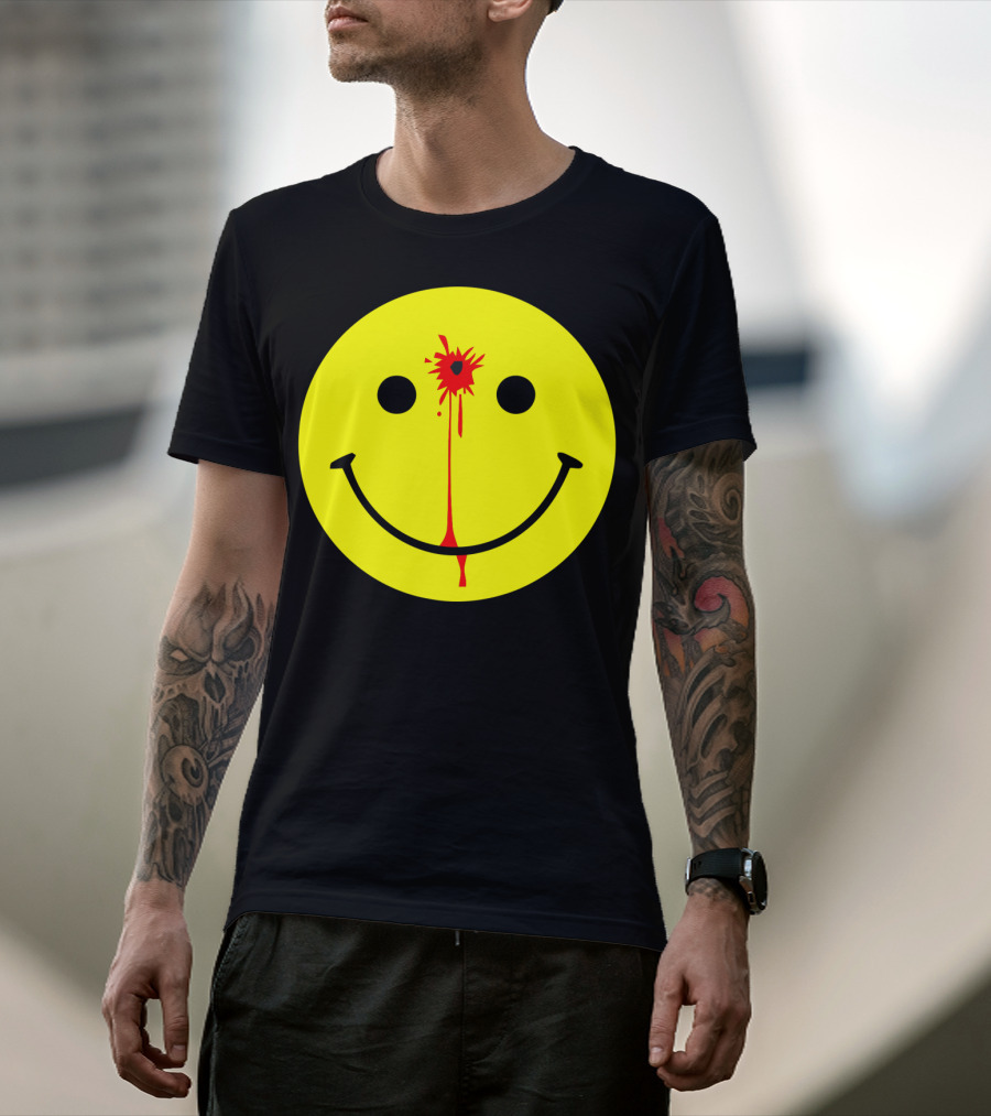 Have A Nice Day Smiley Face Blood Splatter T-Shirt