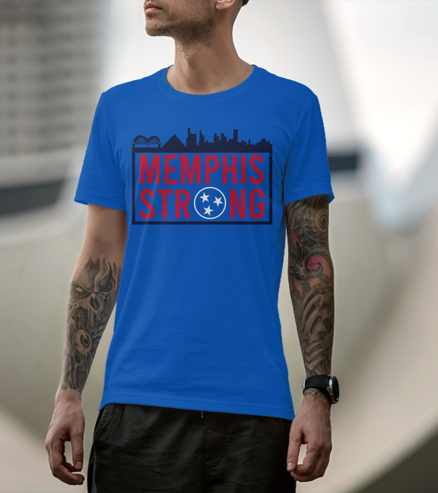 MEMPHIS STRONG Tennessee Skyline Three Stars T-Shirt