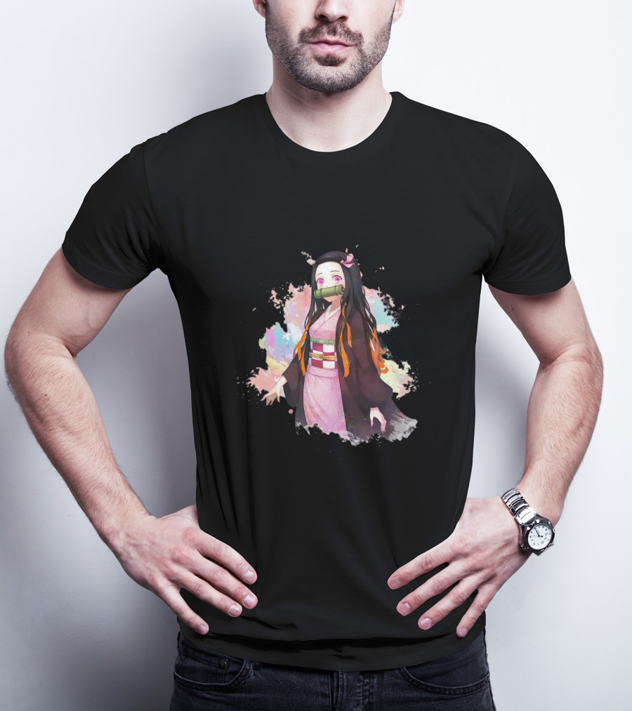 Cute Kawaii Nezuko From Demon Slayer Anime Character T-Shirt