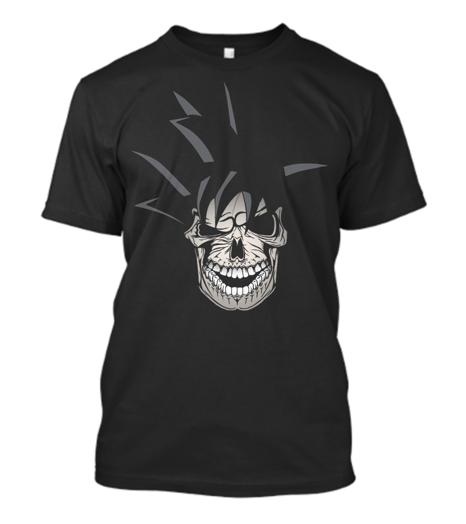 Krazy Saiyan Skull With Spiked Hair T-Shirt