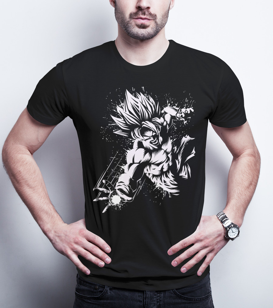 Super Saiyan Power Burst Action Attack T-Shirt