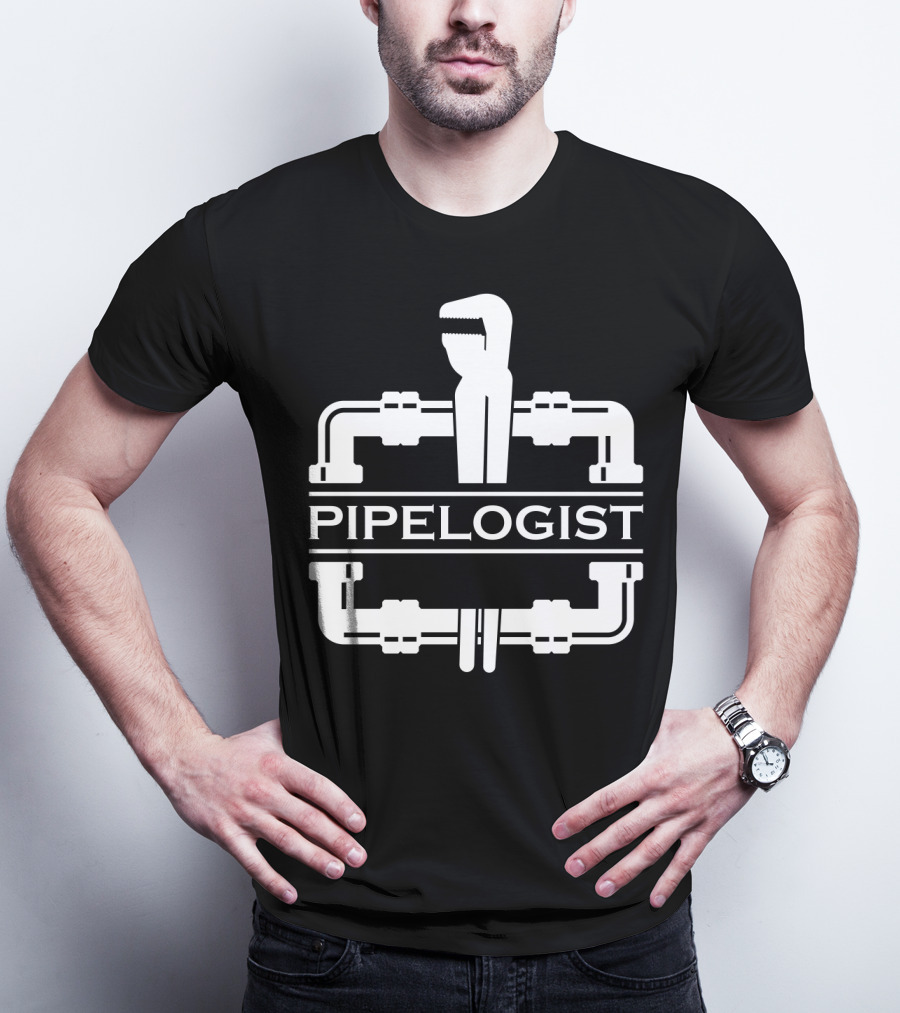 PIPELOGIST Pipe Wrench And Fittings T-Shirt