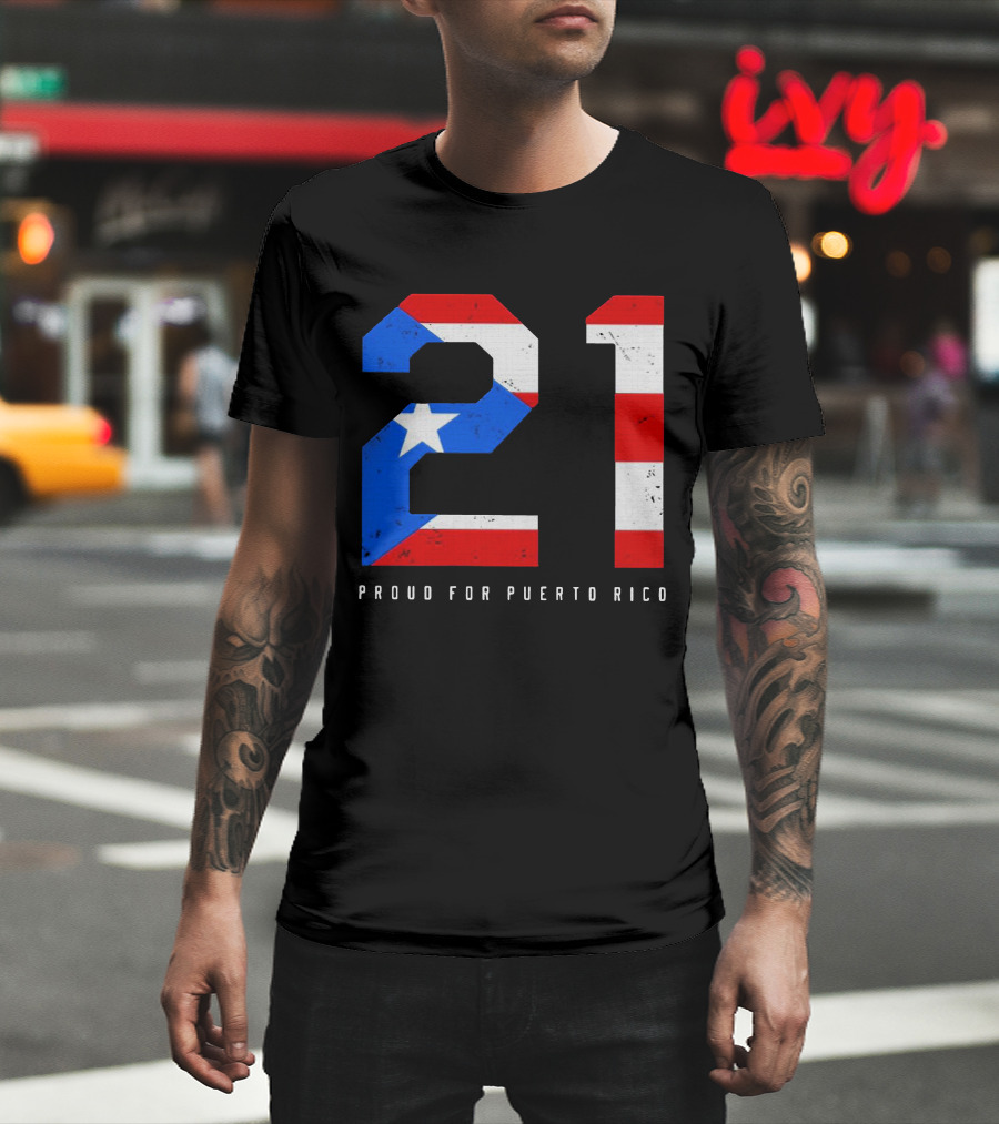 21 Puerto Rico Pride Flag Colors T-Shirt