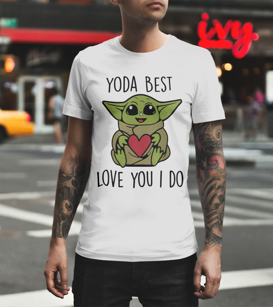 Yoda Best Love You I Do Cute Baby With Heart T-Shirt