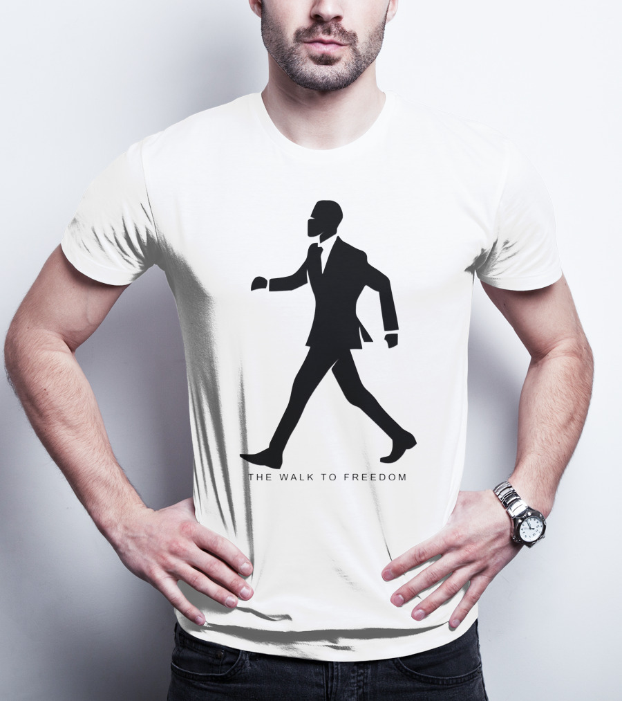 The Walk To Freedom Silhouette Figure In Motion T-Shirt