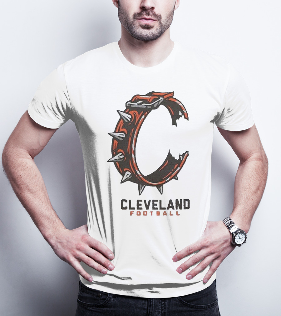 Cleveland Football Spiked Collar C T-Shirt