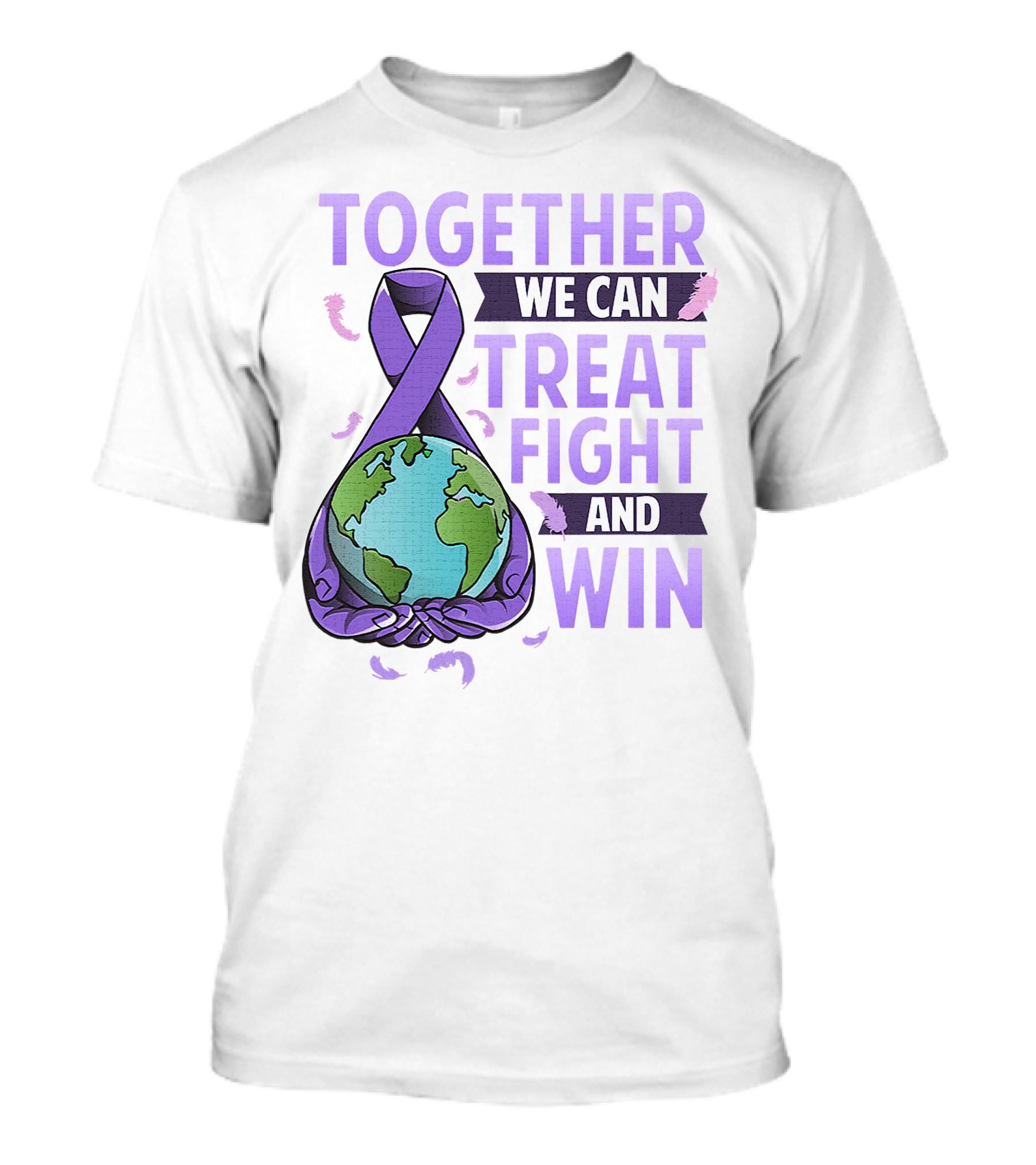 Together We Can Treat Fight And Win World Cancer Day Awareness Fight Against Cancer T-Shirt