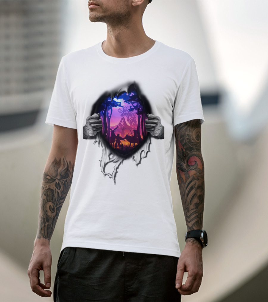 Ghibli Fan Forest Spirit Adventure Scene T-Shirt