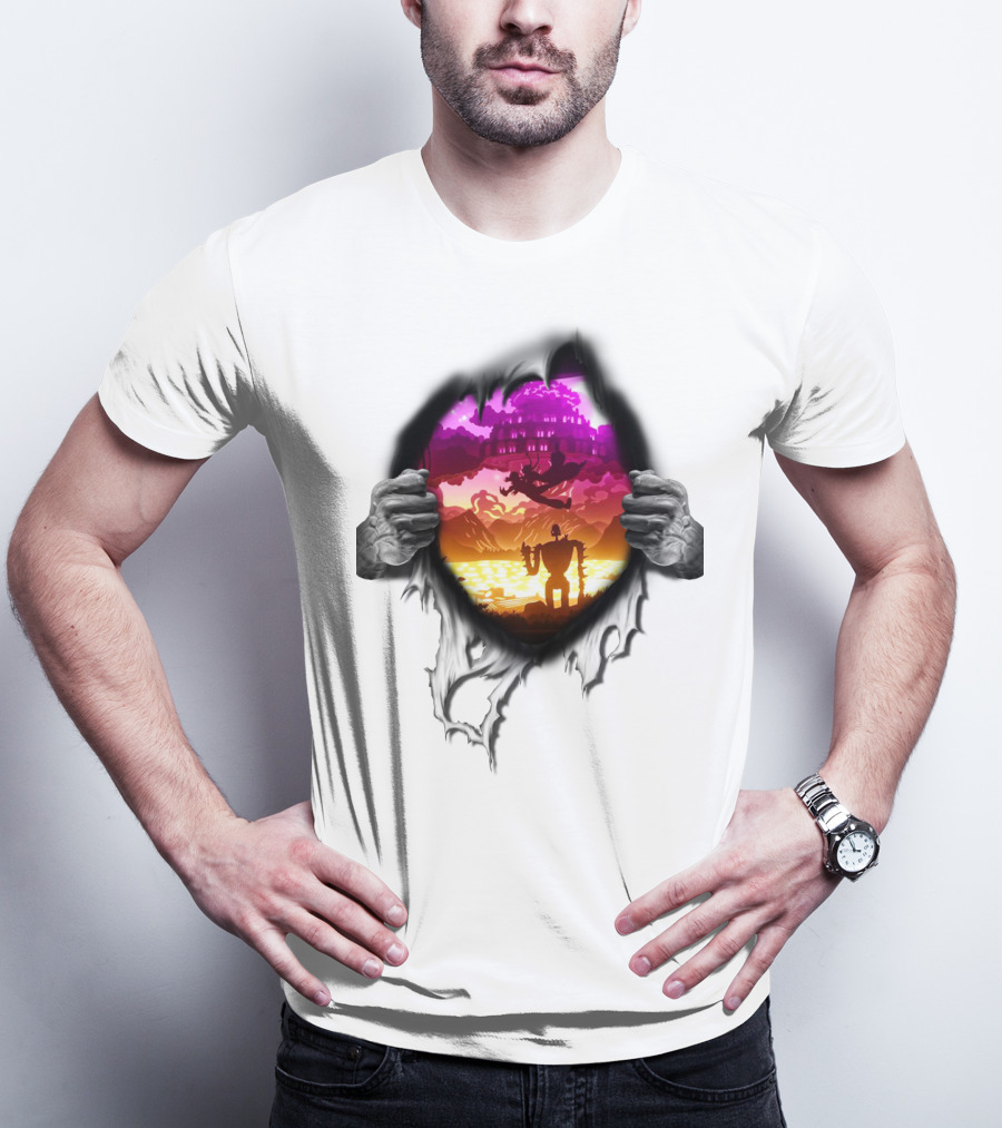 Exploring Enchanted Realms With Ghibli Icons T-Shirt
