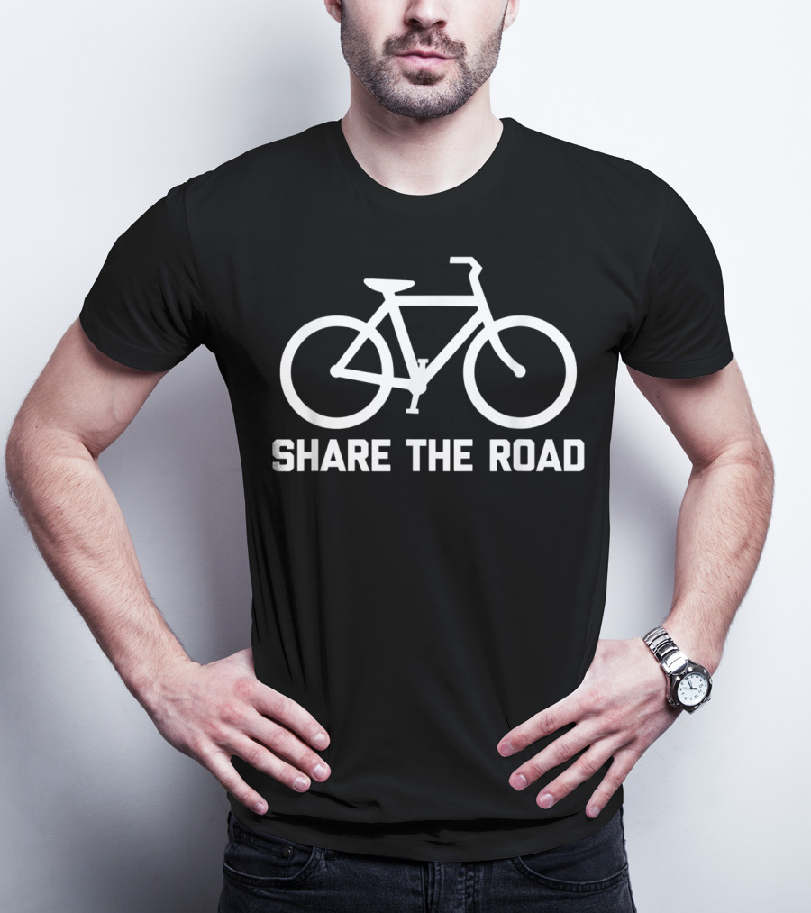 Share The Road Funny Cool Cycling Bicycle T-Shirt