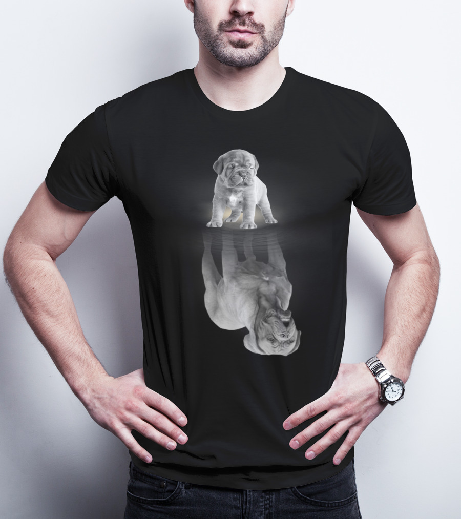 Dogue De Bordeaux Puppy Reflection Art Dogue De Bordeaux Mother Dogue De Bordeaux Dog T-Shirt