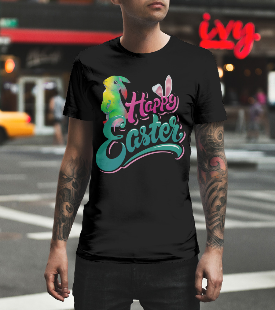 Happy Easter Watercolor Bunny Vibrant T-Shirt