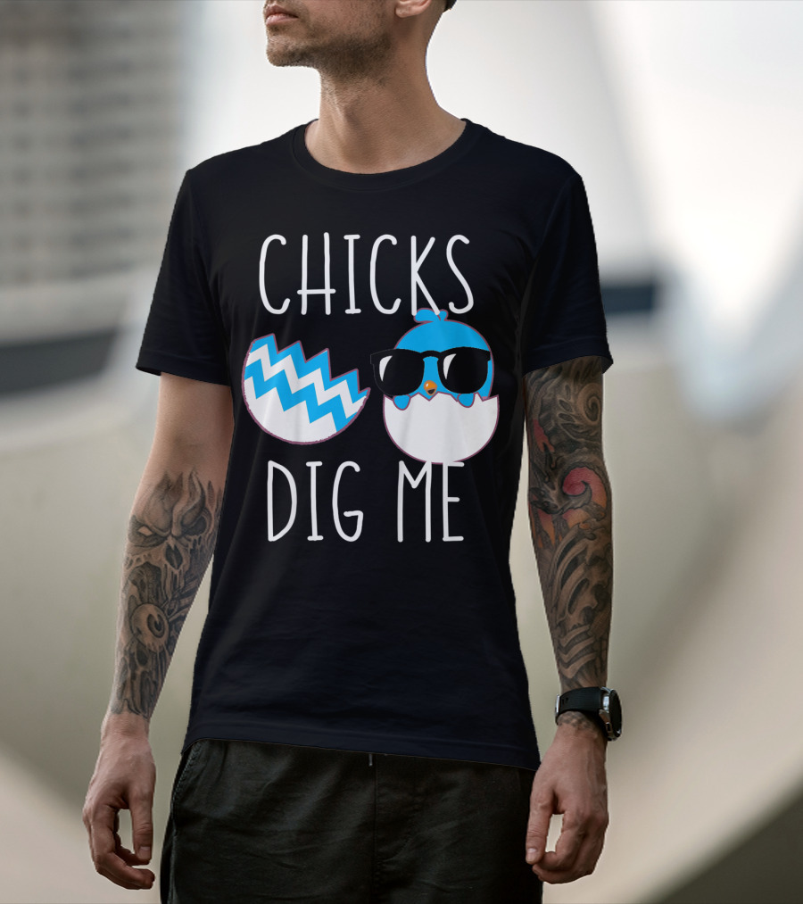 Chicks Dig Me Funny Easter Baby Toddler Kids T-Shirt