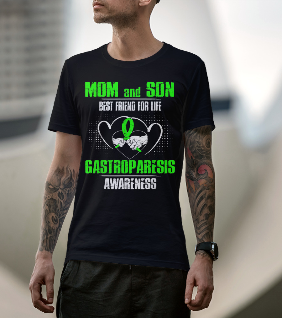 Mom And Son Best Friend For Life Gastroparesis Awareness T-Shirt