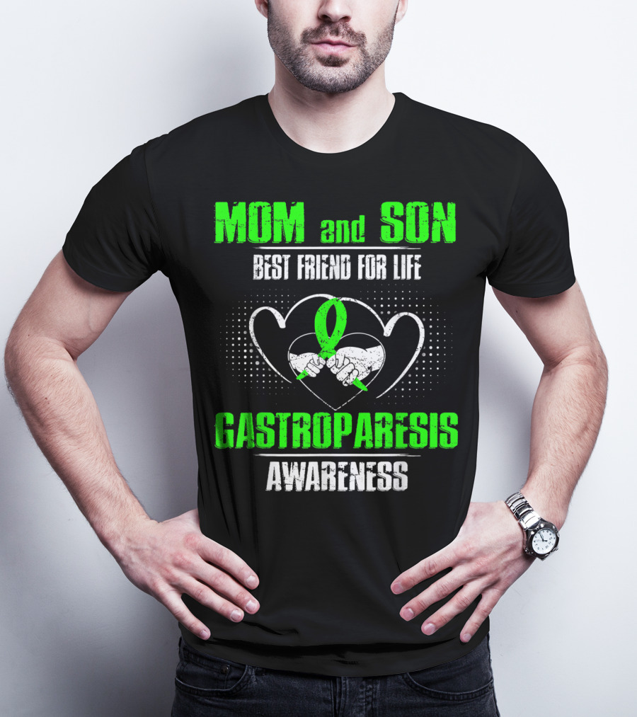 Mom And Son Best Friend For Life Gastroparesis Awareness T-Shirt