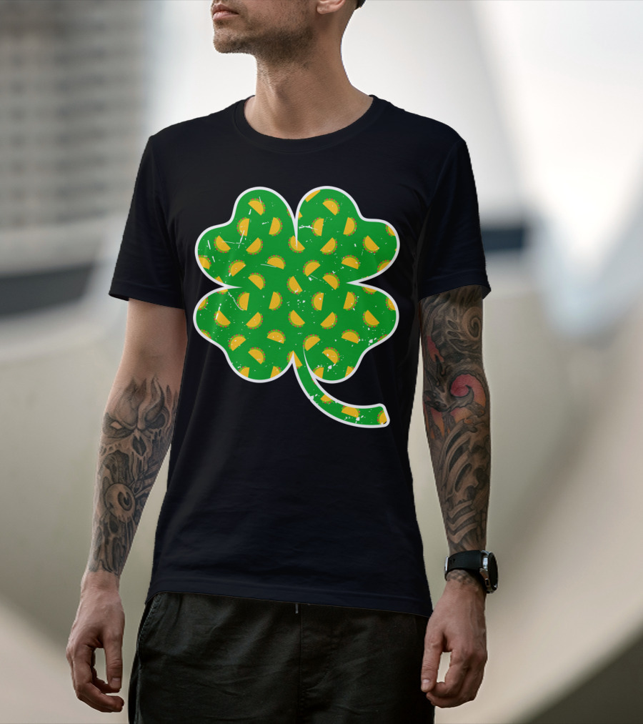 Taco Lover St Patricks Day Clover Saint Paddys Shamrock Tacos T-Shirt