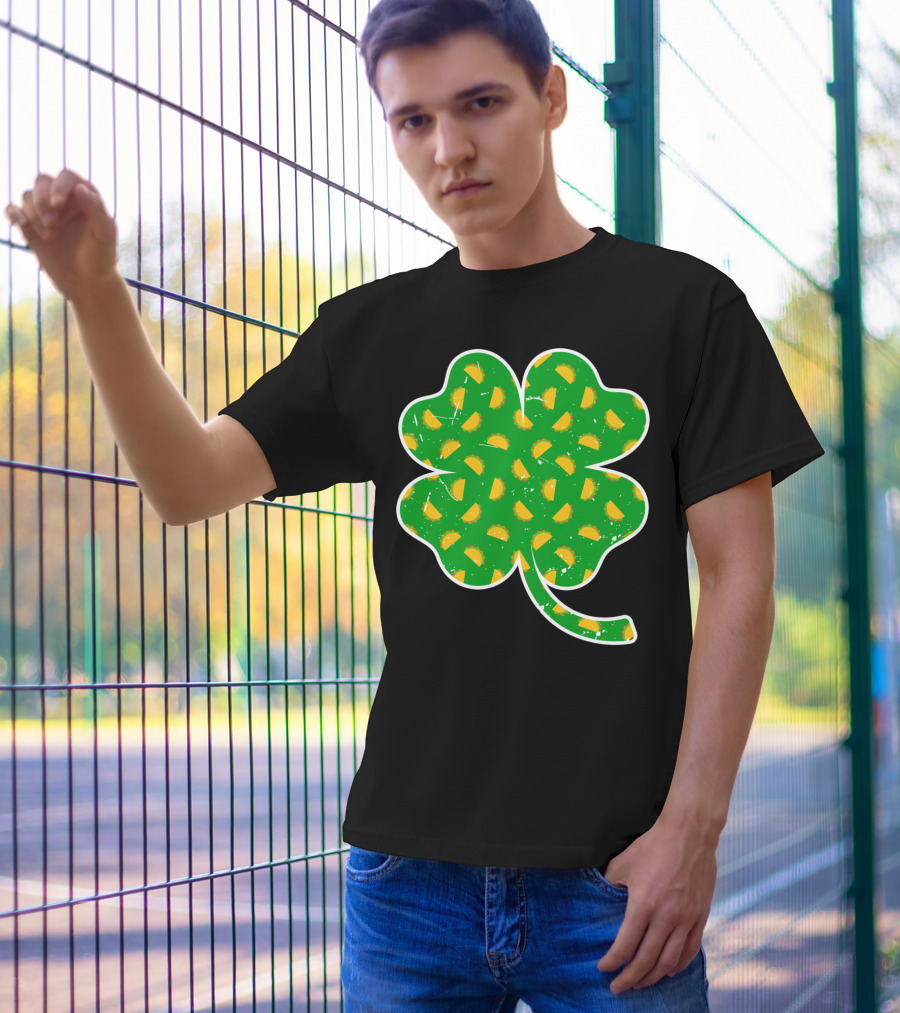 Taco Lover St Patricks Day Clover Saint Paddys Shamrock Tacos T-Shirt