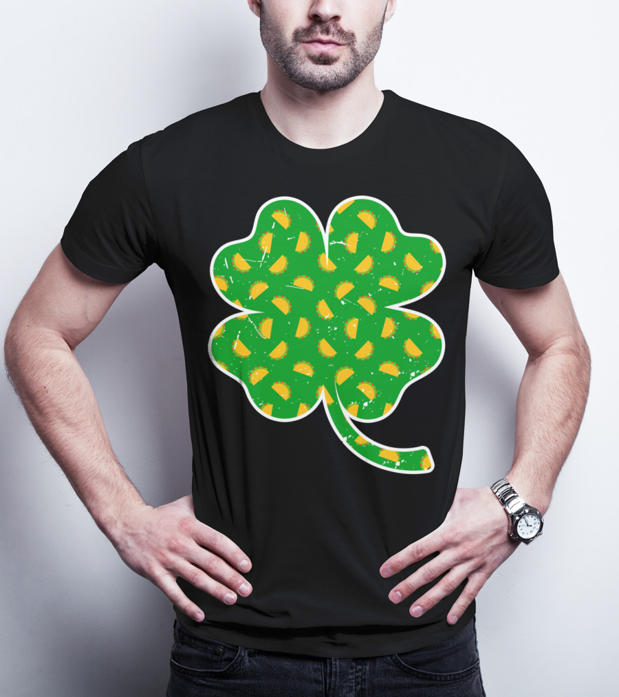 Taco Lover St Patricks Day Clover Saint Paddys Shamrock Tacos T-Shirt