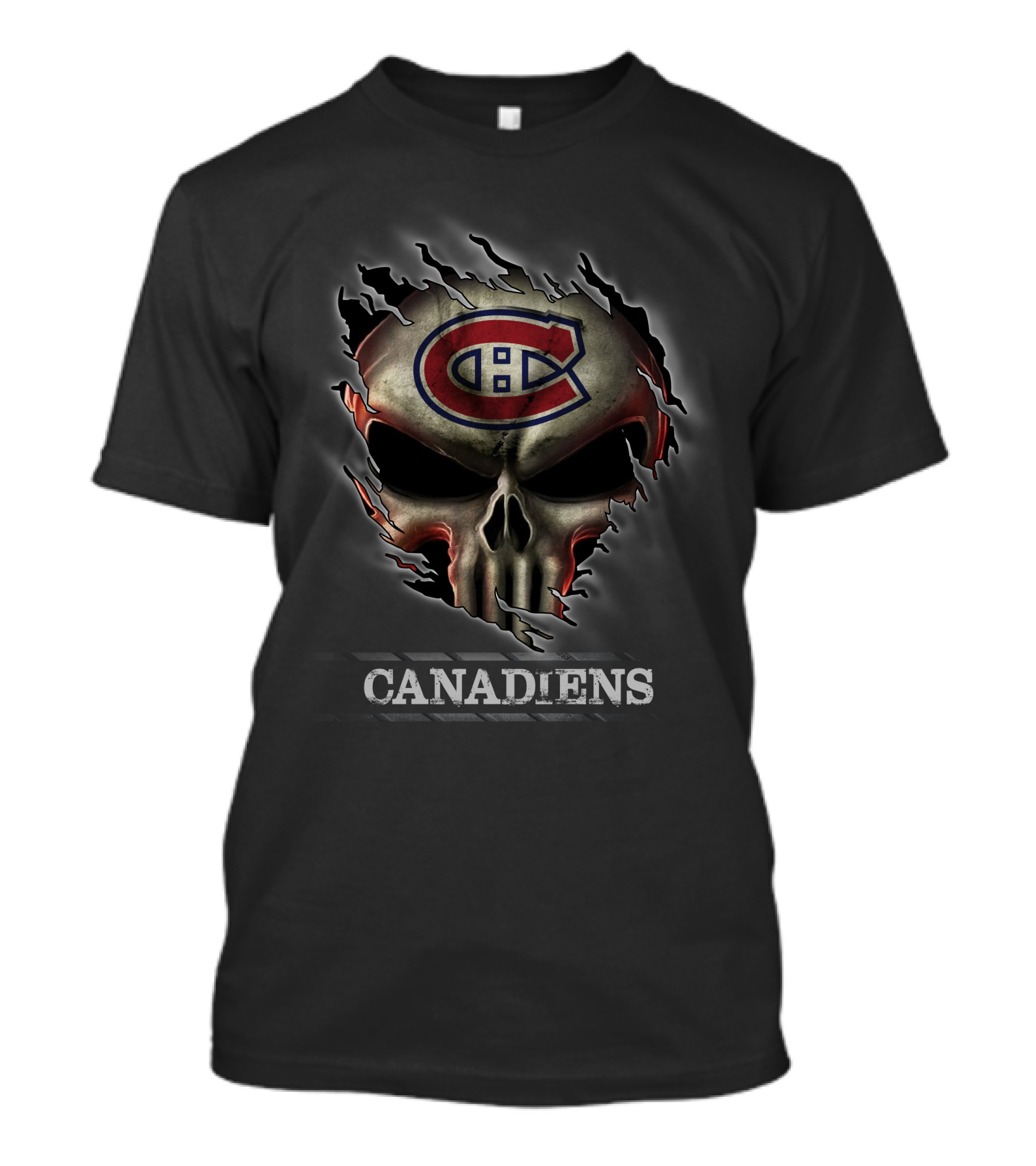 Skull Canadiens Montreal Hockey T-Shirt