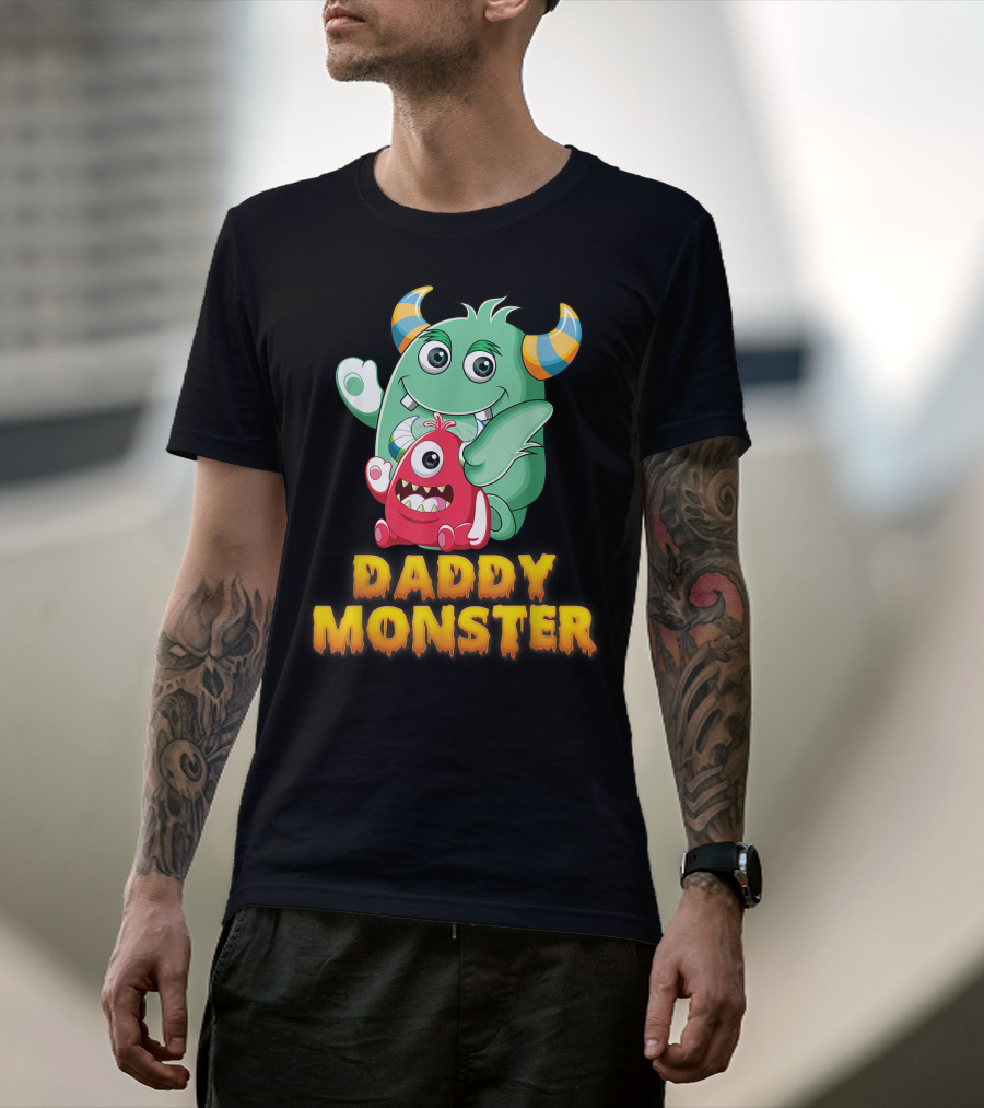 Daddy Monster Cute Cartoon Creatures T-Shirt