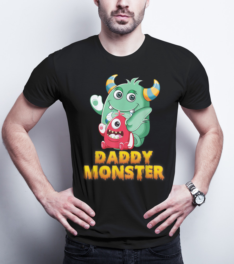 Daddy Monster Cute Cartoon Creatures T-Shirt
