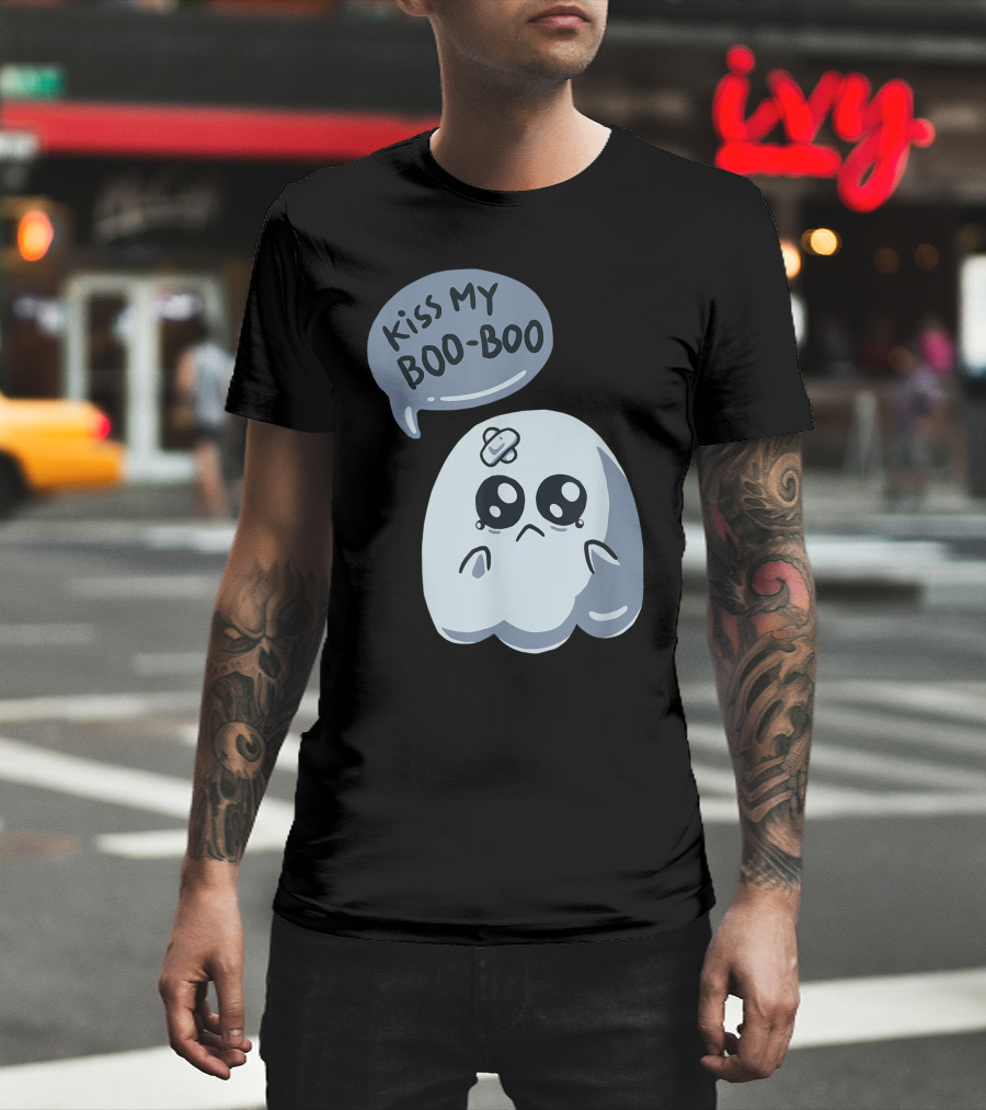 Kiss My Boo-Boo Sad Crying Ghost T-Shirt