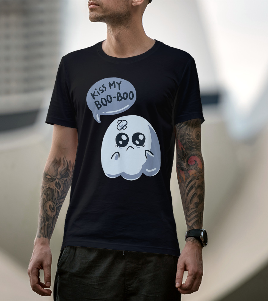 Kiss My Boo-Boo Sad Crying Ghost T-Shirt