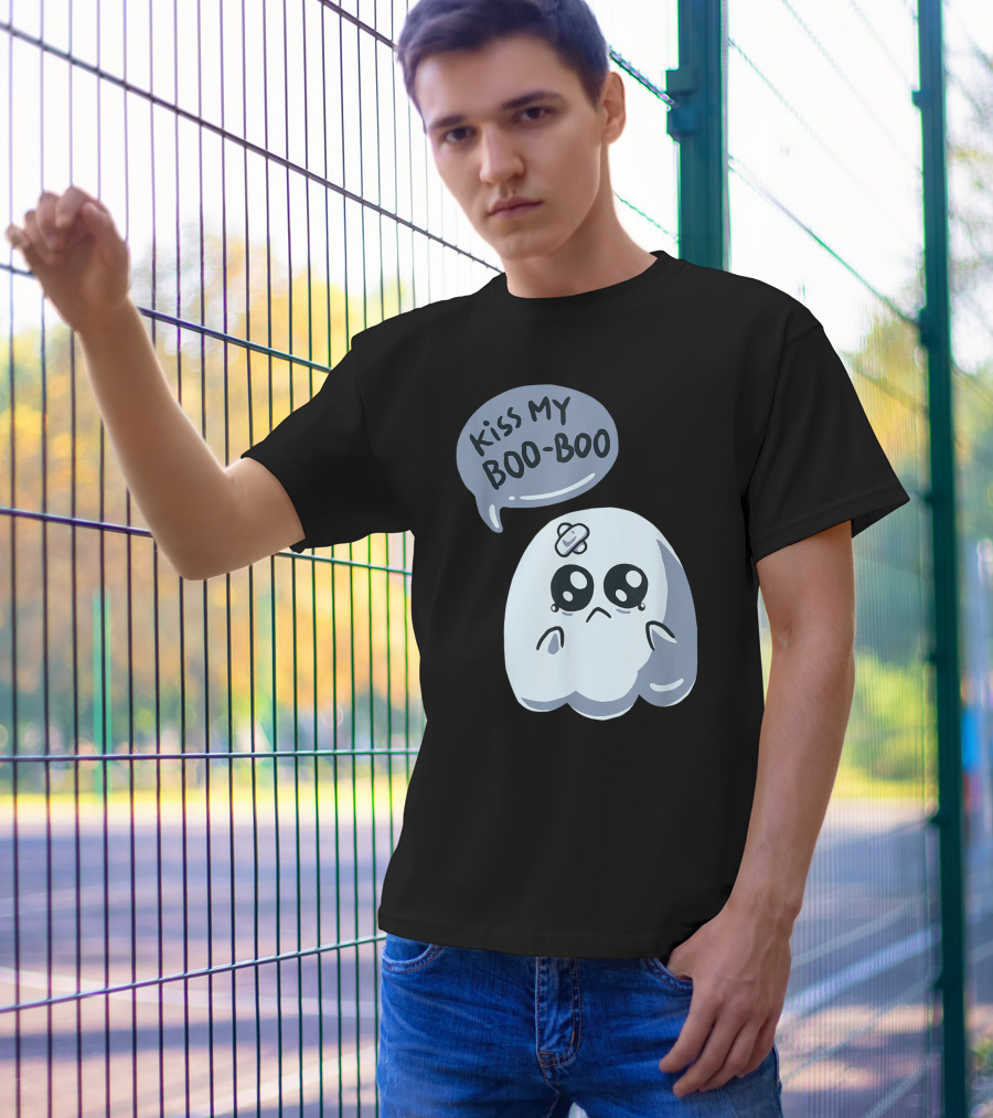 Kiss My Boo-Boo Sad Crying Ghost T-Shirt