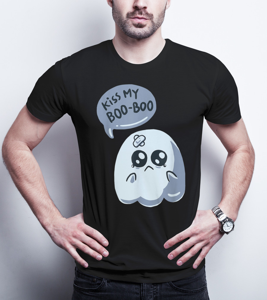 Kiss My Boo-Boo Sad Crying Ghost T-Shirt