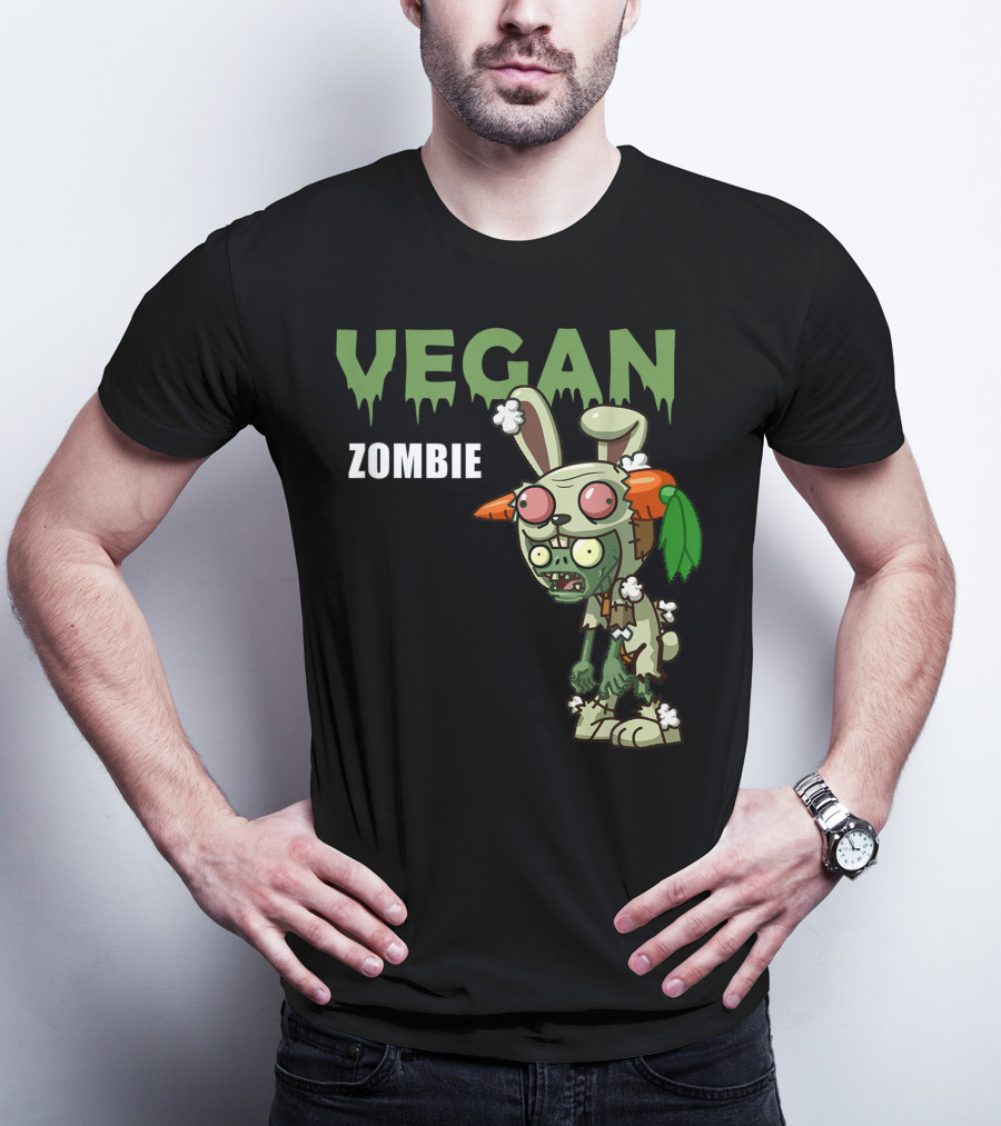 VEGAN ZOMBIE Carrot Bunny Costume Character T-Shirt