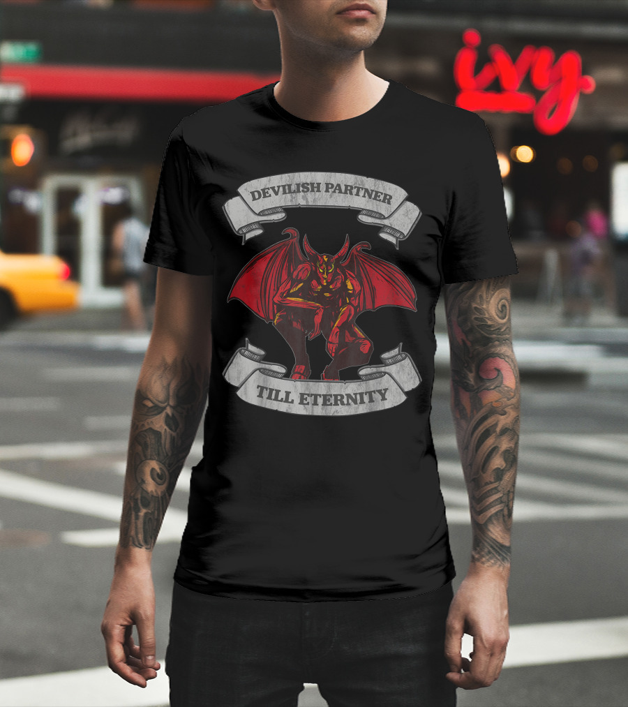 Devilish Partner Till Eternity Demon Couple T-Shirt