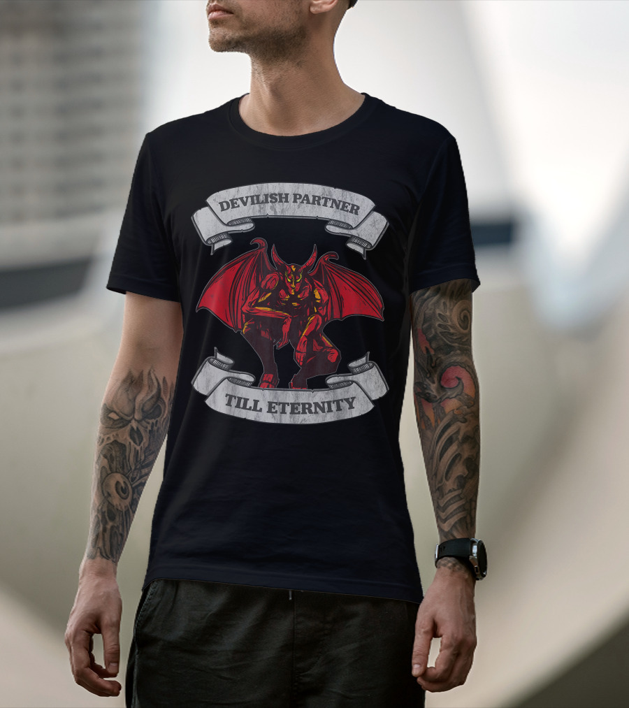Devilish Partner Till Eternity Demon Couple T-Shirt