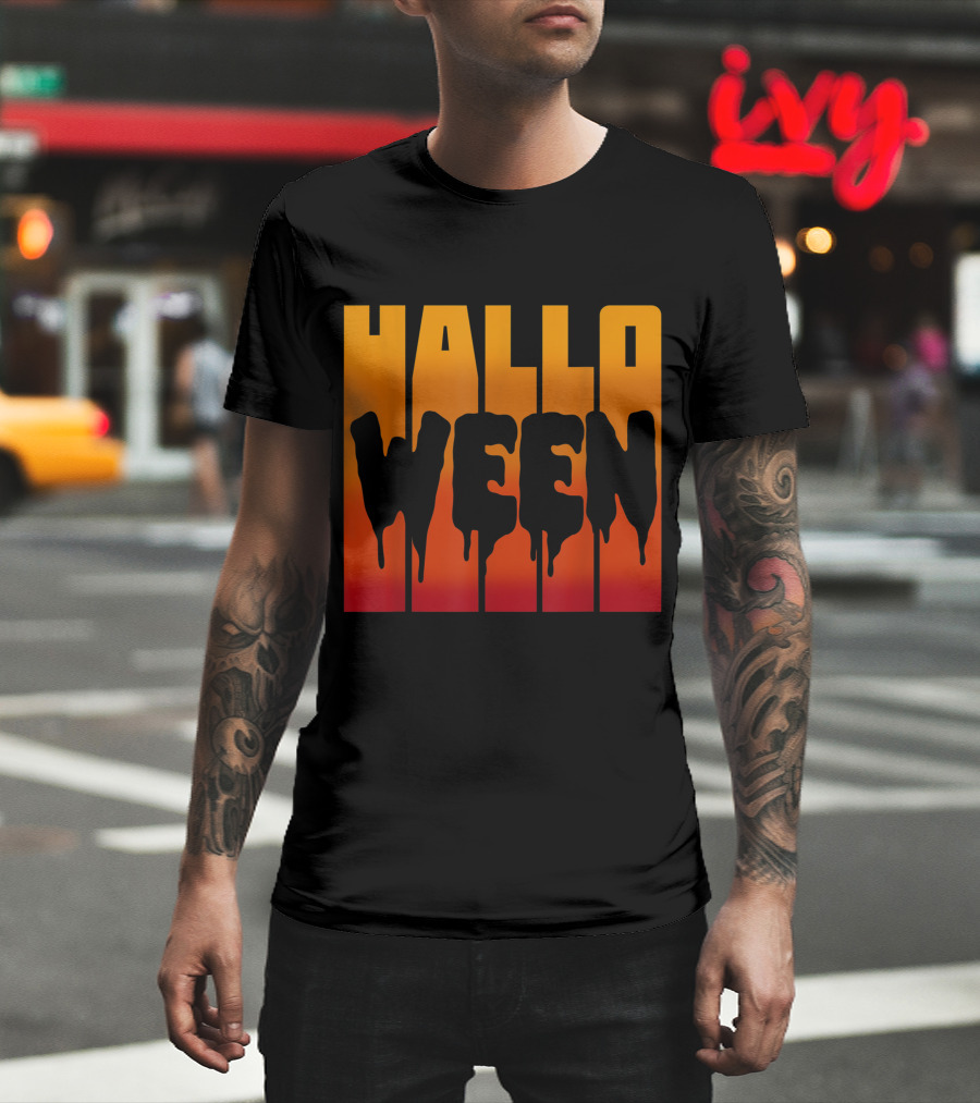 Halloween Dripping Text T-Shirt