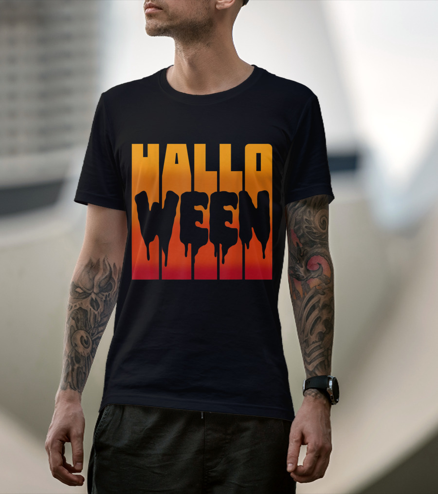 Halloween Dripping Text T-Shirt