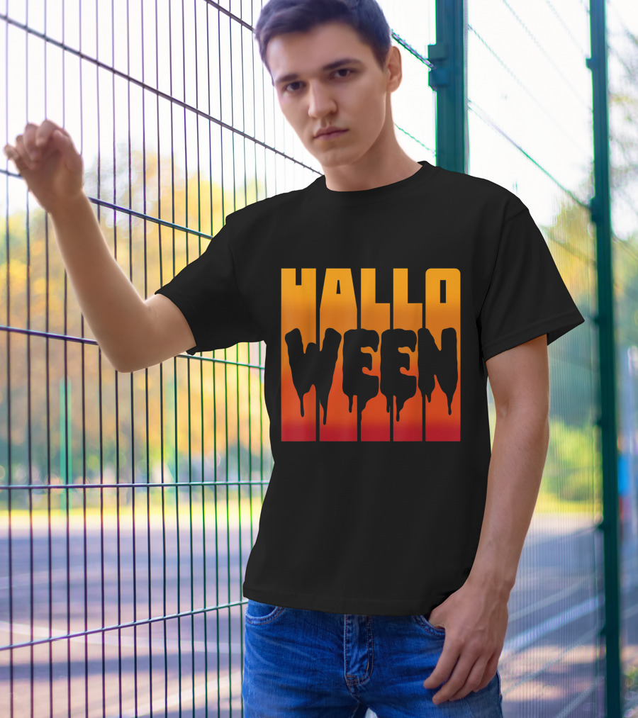 Halloween Dripping Text T-Shirt