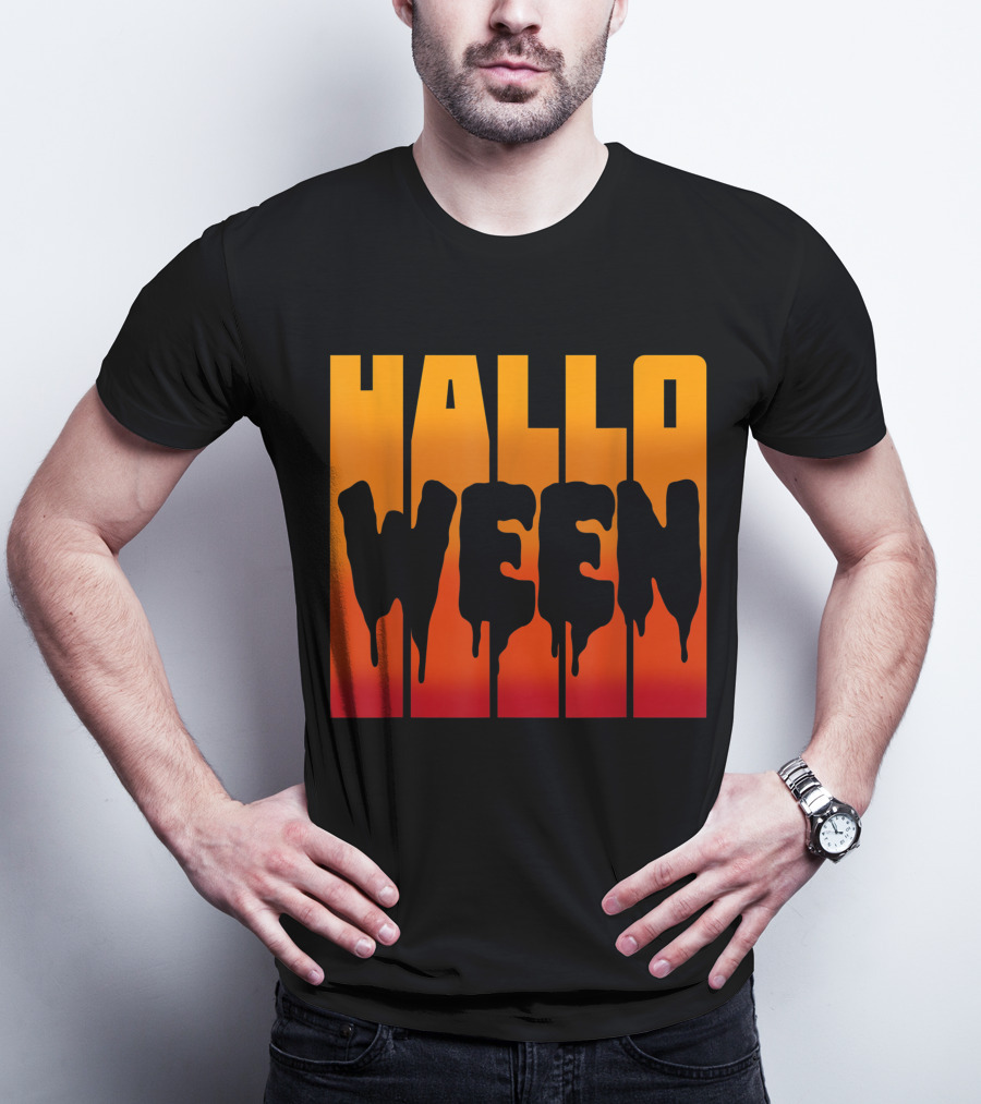 Halloween Dripping Text T-Shirt