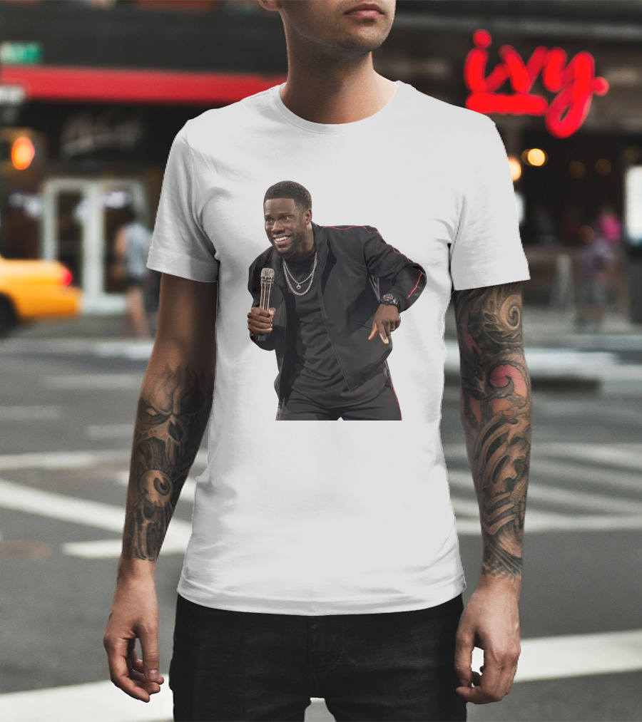 Kevin Hart Stand-Up Comedy Performance With Microphone T-Shirt