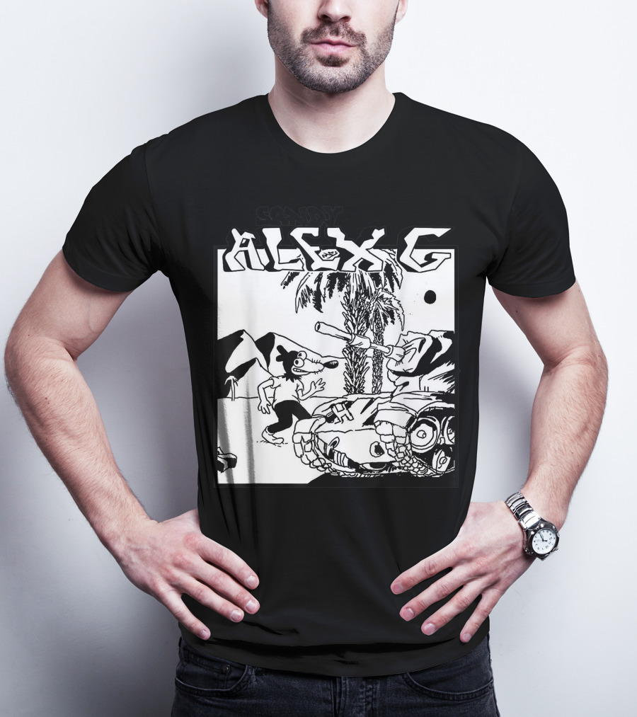 Sandy Alex G Cartoon Tank Forest Scene T-Shirt