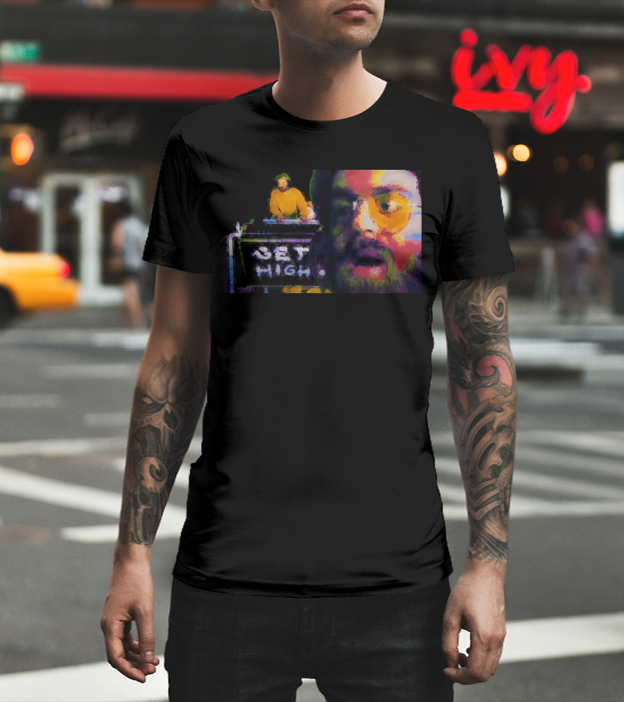 Get High Colorful Portrait And DJ Booth T-Shirt