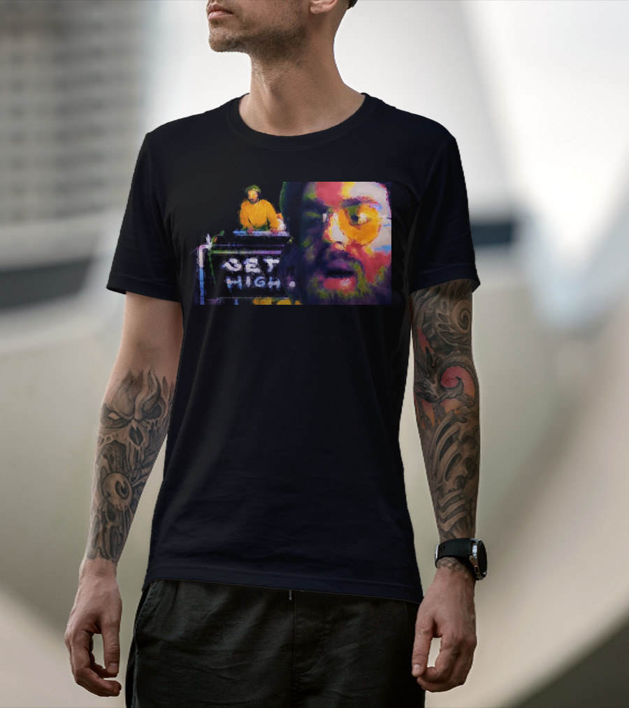 Get High Colorful Portrait And DJ Booth T-Shirt