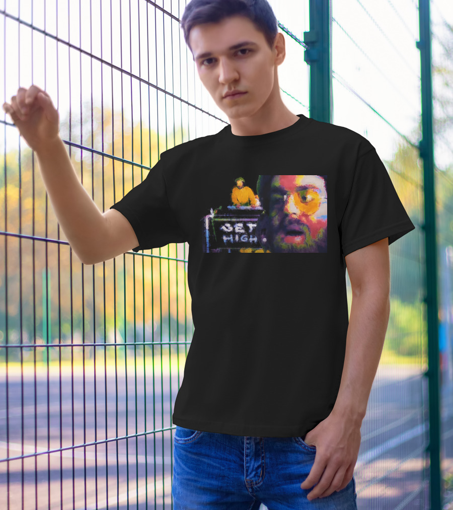 Get High Colorful Portrait And DJ Booth T-Shirt
