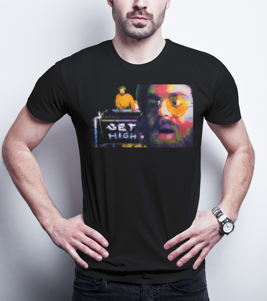 Get High Colorful Portrait And DJ Booth T-Shirt