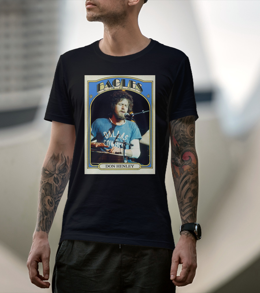 Eagles Don Henley Vintage Dallas Cowboys Card T-Shirt