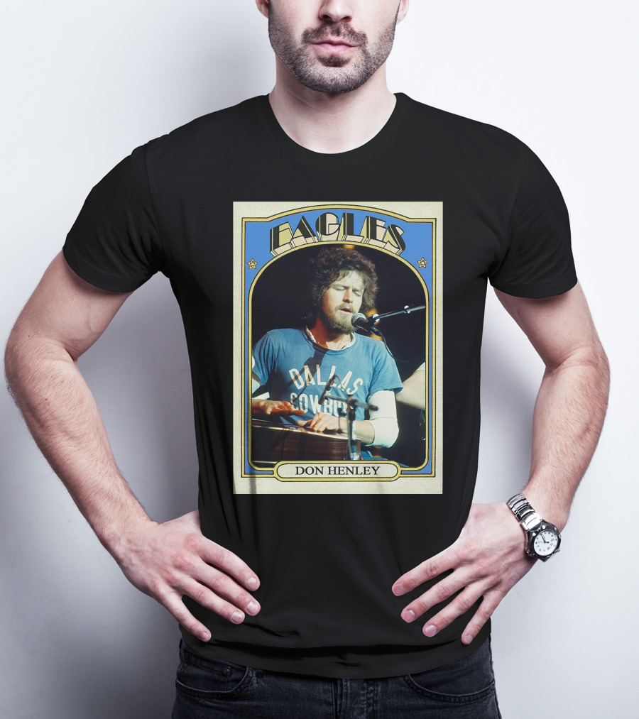 Eagles Don Henley Vintage Dallas Cowboys Card T-Shirt
